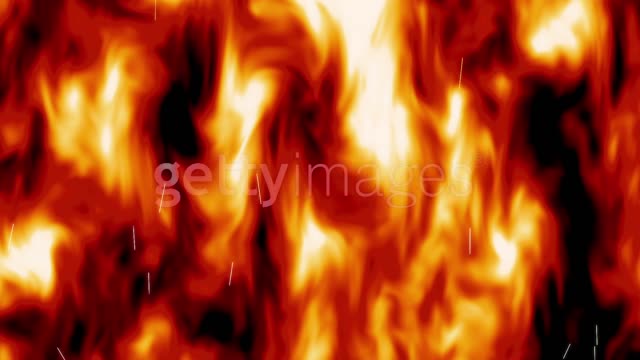 A looping& slightly cartoonish fire background texture with rising ...