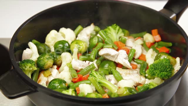 Chicken Breast and Vegetable Stir Fry& Closeup 국내기획제작동영상 (VID_1763365 ...