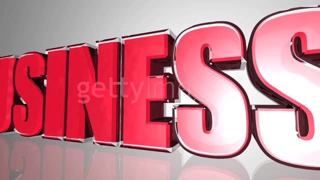 High definition animation of the word BUSINESS with its lifeblood ...