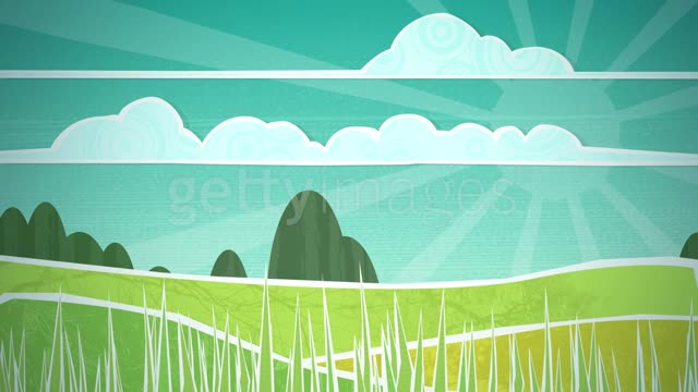 Dynamic graphic animation using paper cutout styled elements to ...