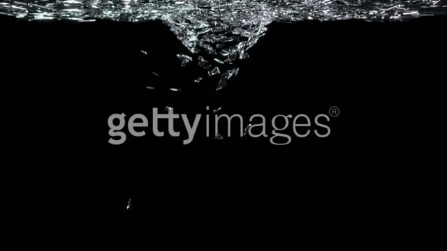 Shattered glass falling down with slow motion. Alpha is included 동영상 ...
