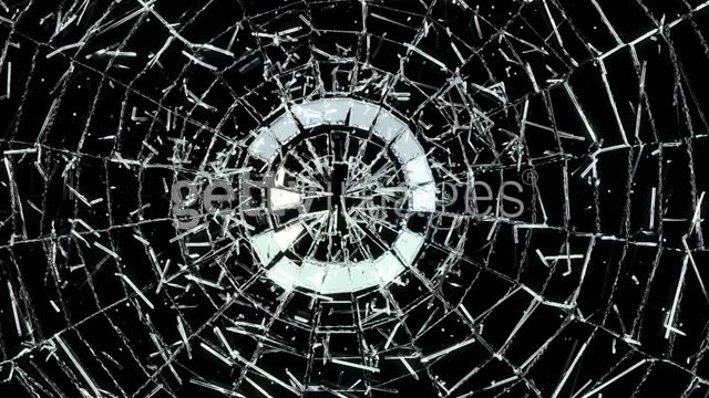 Cracked and Shattered glass with slow motion. Alpha 동영상 (VID_3930480 ...