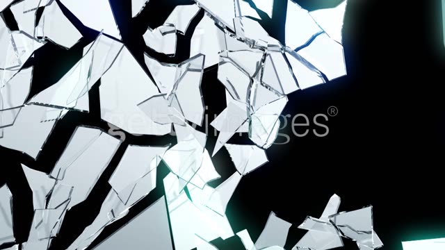 Cracked and Shattered glass with slow motion. Alpha 동영상 (VID_3983064 ...