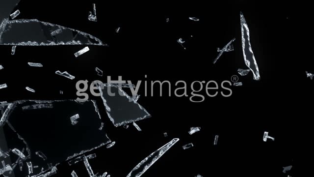 Cracked and Shattered glass with slow motion. Alpha 동영상 (VID_3898623 ...