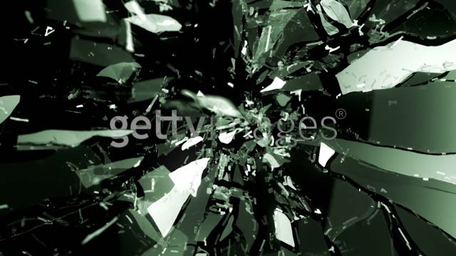 Shattered glass falling down with slow motion. Alpha is included 동영상 ...