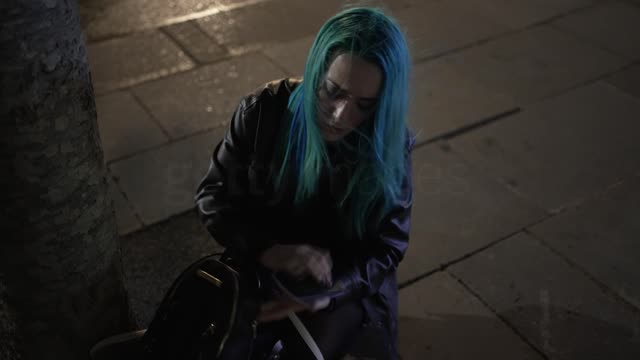 A short 1 minute EDITED emotional story about a young woman with blue ...