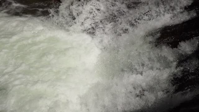 Valley, waterfall, rock, jumping Sharp-snouted lenok, Freshwater fish ...