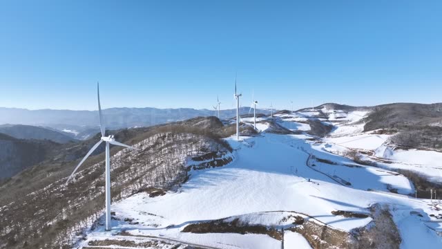 Anbandegi Village, wind power plant and surroundings / Pyeongchang-gun ...