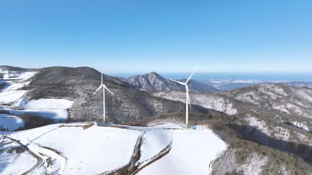 Anbandegi Village, wind power plant and surroundings / Pyeongchang-gun ...