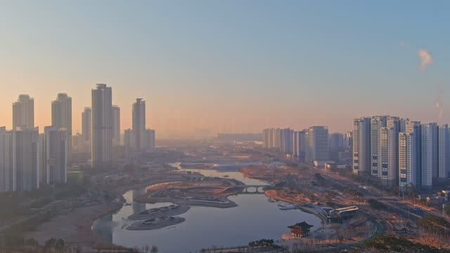 Cheongna International City, Cheongna Lake Park, apartment complex and ...