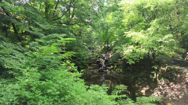 Daegu, Dong-gu, Palgongsan, Donghwasa, valley, waterfall and nature ...