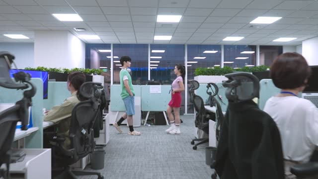 White collar - MZ generation new employees doing fashion show walk in ...