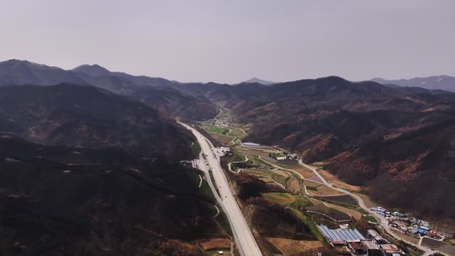 Gyeongsangbuk-do, Uiseong-gun, scene of mountain burnt by wildfire ...