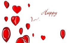 Valentine card& heart symbols and text& loop (VID_0348539) - 게티이미지뱅크