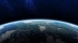 Horizon of a rotating Earth from space. Earth maps courtesy of NASA ...