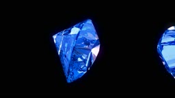 Loopable blue heart cut diamonds flow with slow motion (VID_1780115 ...