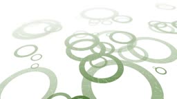 Graphic background animation loop of random rings on white. High ...