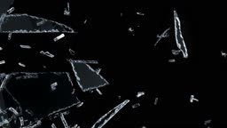 Cracked and Shattered glass with slow motion. Alpha (VID_3989937) - 게티이미지뱅크