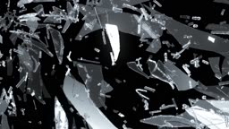 Broken and Shattered glass with slow motion. Alpha (VID_4155899) - 게티이미지뱅크