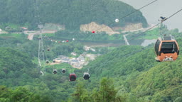 Samaksan Mountain, cable car of Uiamho Lake, Soyanggang River at day ...