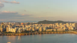 Han River, Namsan Seoul Tower, high-rise apartment, Gangbyeon ...