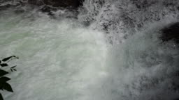 Valley, waterfall, rock, jumping Sharp-snouted lenok, Freshwater fish ...