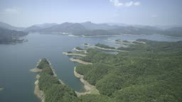 Chungjuho Lake, Crocodile Island and surroundings scenery / Chungju-si ...