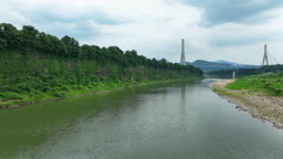 Imjingang River, columnar Joints, Dongidaegyo Bridge and surroundings ...