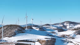 Anbandegi Village, wind power plant and surroundings / Pyeongchang-gun ...