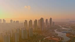 Cheongna International City, Cheongna Lake Park, apartment complex and ...