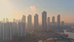 Cheongna International City, Cheongna Lake Park, apartment complex and ...