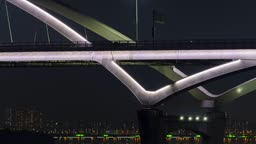Han River, Amsa Bridge, at night / Seoul, South Korea (KY240137) - 게티이미지뱅크